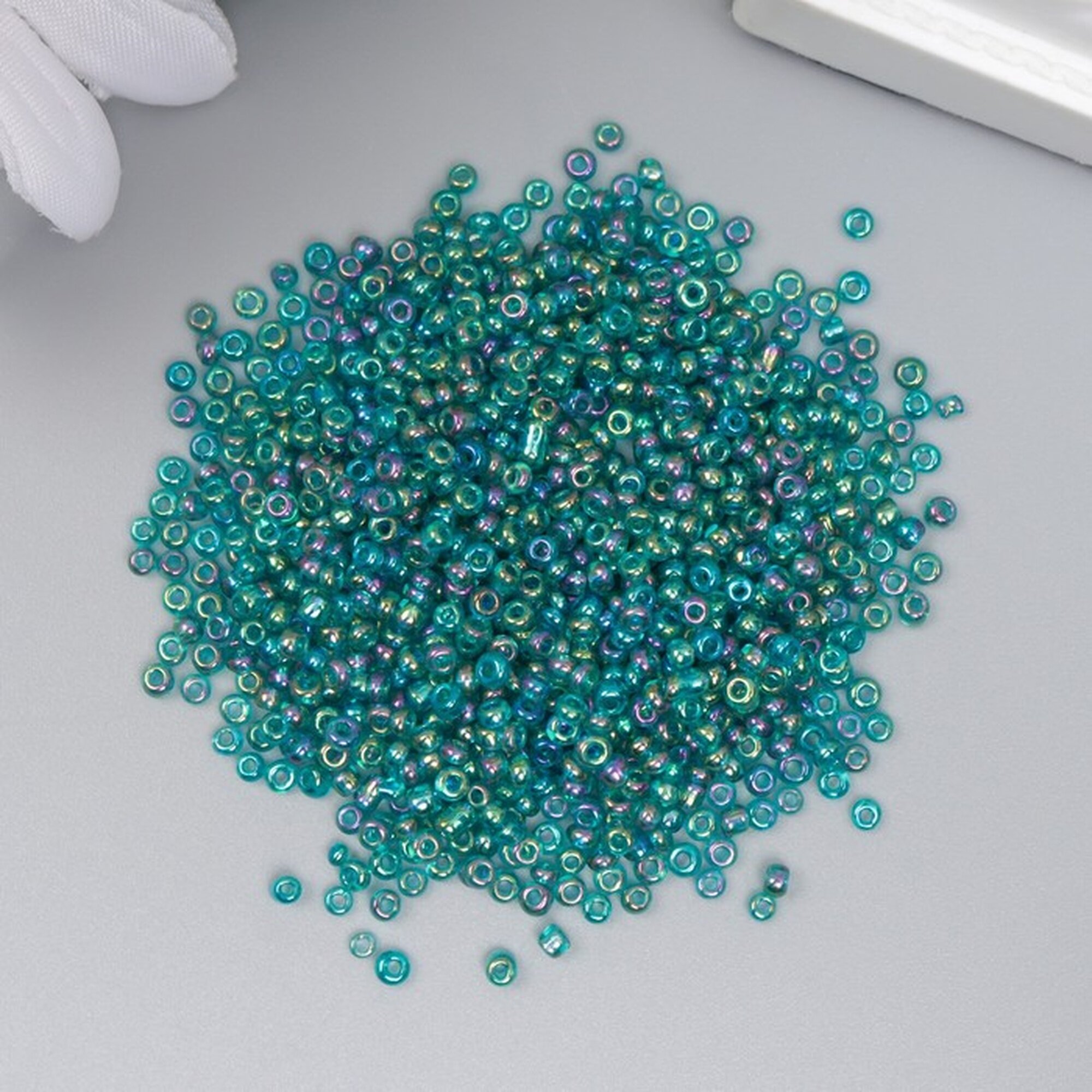 Бисер Арт Узор "Глубокий зеленый", круглый, размер 12/0, 20 г
