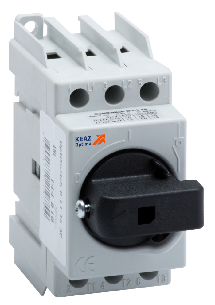 Выключатель нагрузки КЭАЗ OptiSwitch DI-63-3 трехполюсной, 63А, 690В, 332067 / разъединитель