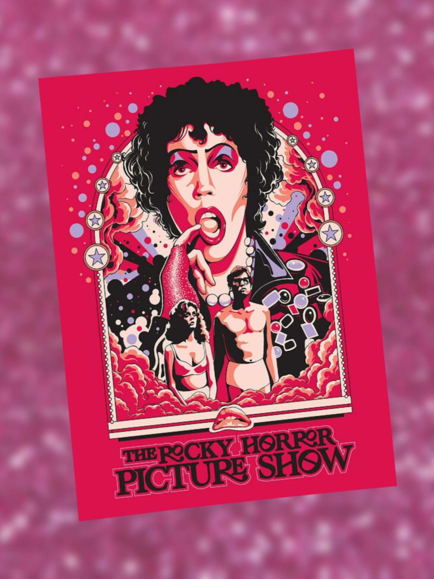 Постер "Шоу ужасов Рокки Хоррора" в стиле pinterest, формат А3, 297 х 420 мм, глянцевый