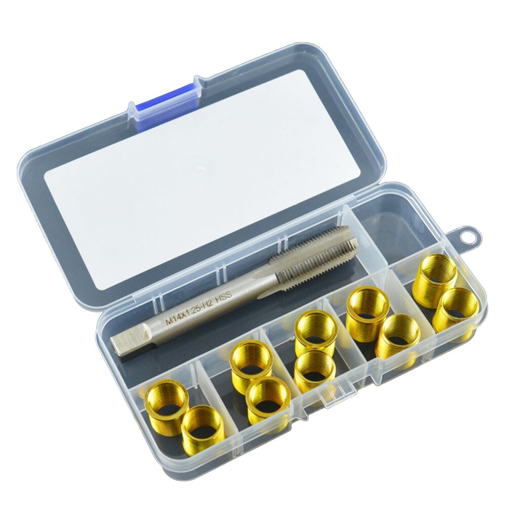 Комплект для ремонта Резьбы Свечей зажигания 15 мм Инструмент для Переоснащения Головки блока цилиндров для Бензиновых Вставок Двигателя M14x1.25 Ремонт Бензиновых Вставок