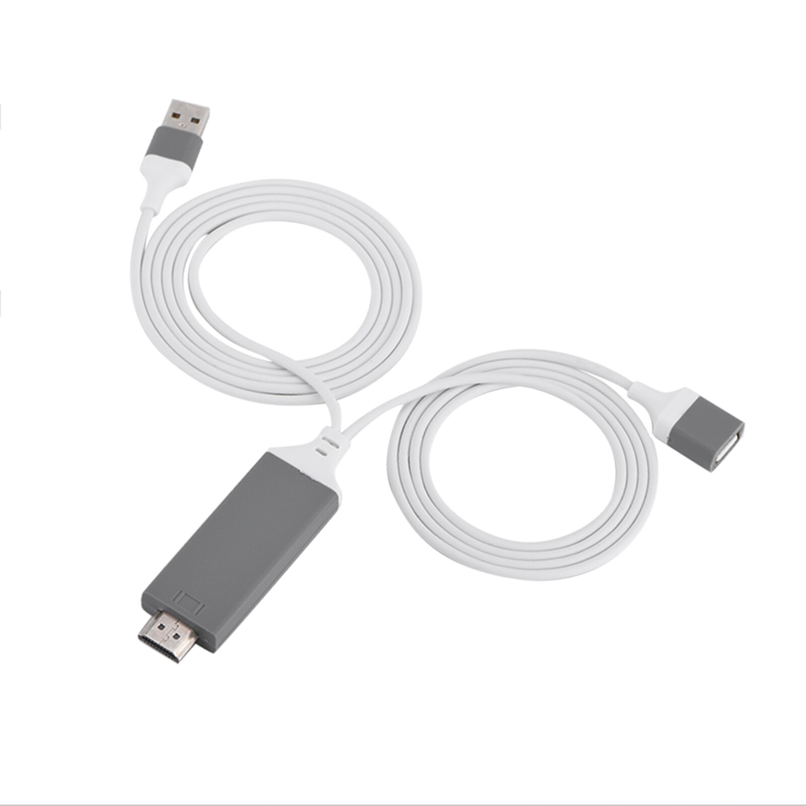 3 Colors Phone to HDMI Cable for IOS Interface Digital AV Adapter 1080P Plug Play for IOS Android White