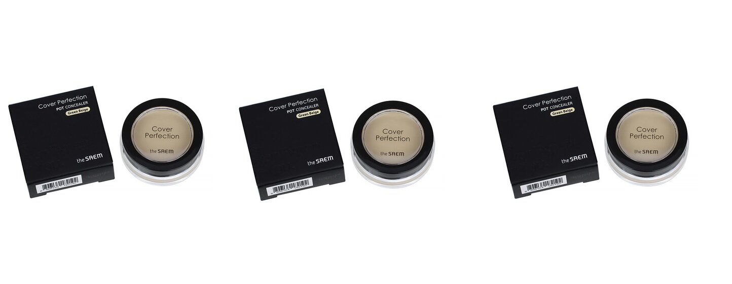 Консилер Sung bo Cleamy для лица Cover Perfection Pot Concealer Green Beige, кремовый, 4 гр , 3 шт