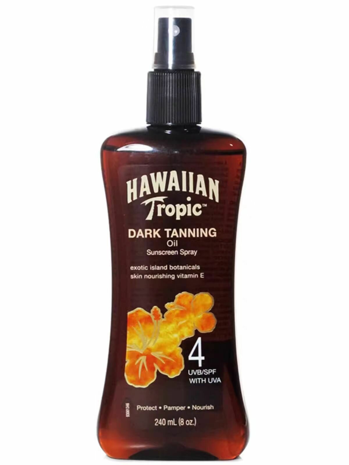 HAWAIIAN Tropic DARK TANNING OIL Гавайское тропическое масло для загара, SPF4, 240 мл