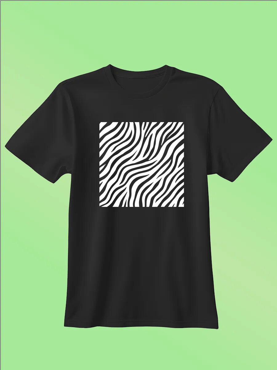 Футболка абстракция зебра