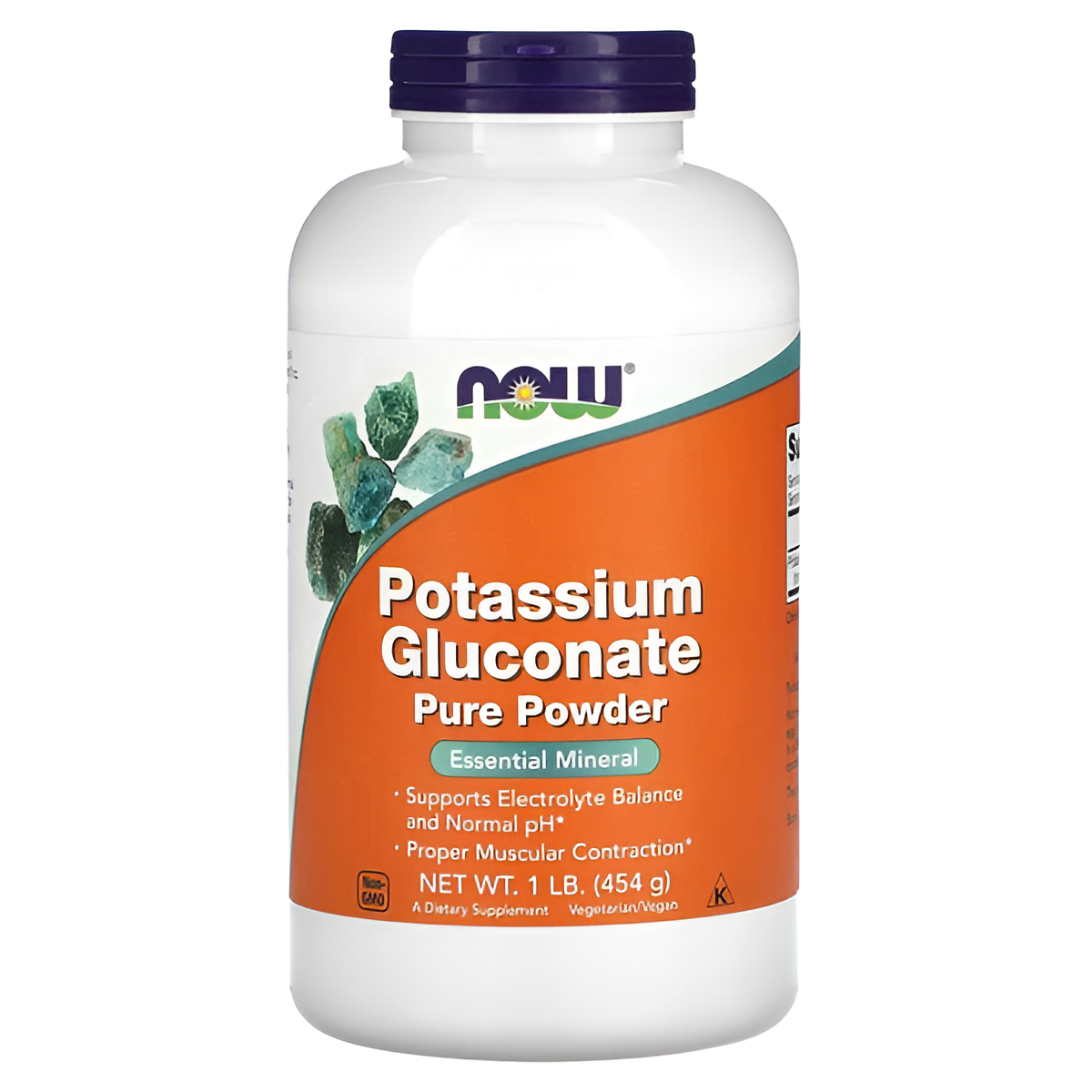 Минеральный комплекс NOW Potassium Gluconate, порошок, 454 г