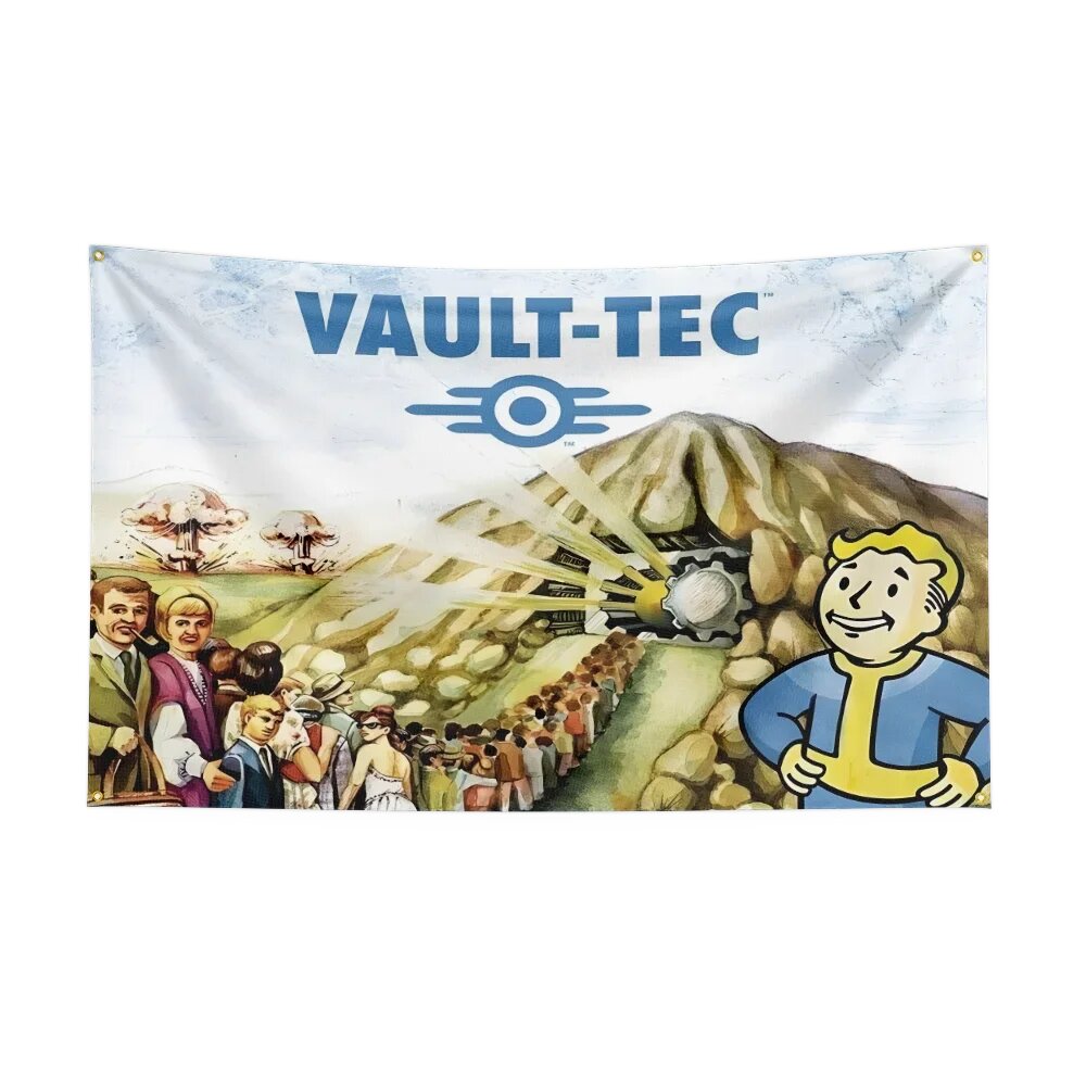 3x5 футов игровой флаг F-F-Fallouts полиэстер с цифровой печатью баннер для гаража настенное украшение для двери с латунными втулками