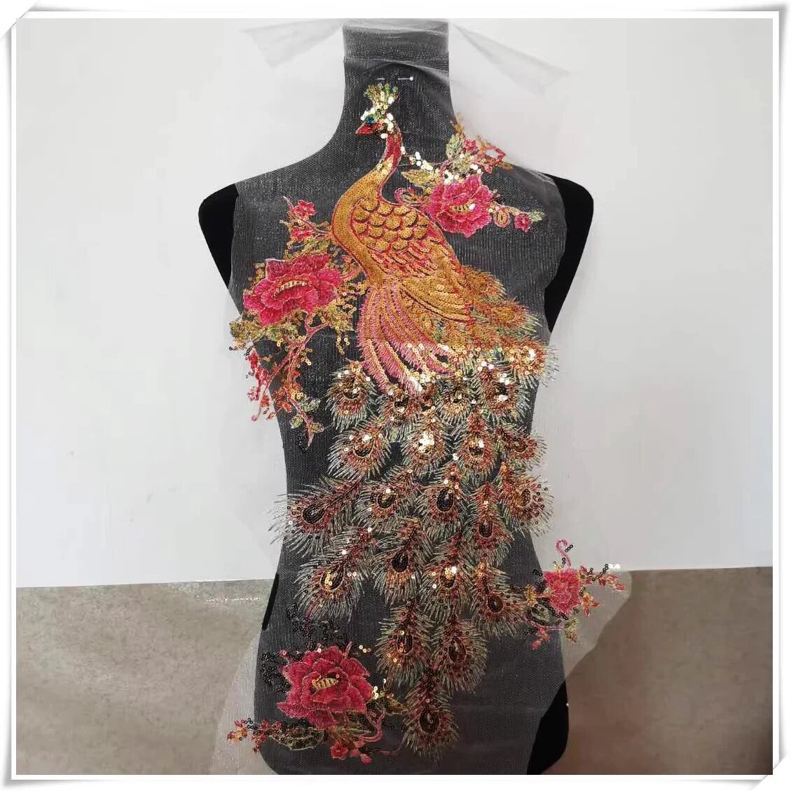 1 шт. нашивка-аппликация «Павлин и Феникс» для одежды, вышивка пайетками, декоративные нашивки для ремонта одежды, аксессуары для одежды