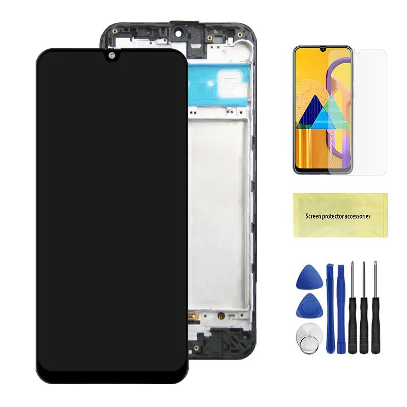 Экран в сборе для Samsung Galaxy M31 (6.4", TFT, с рамкой)