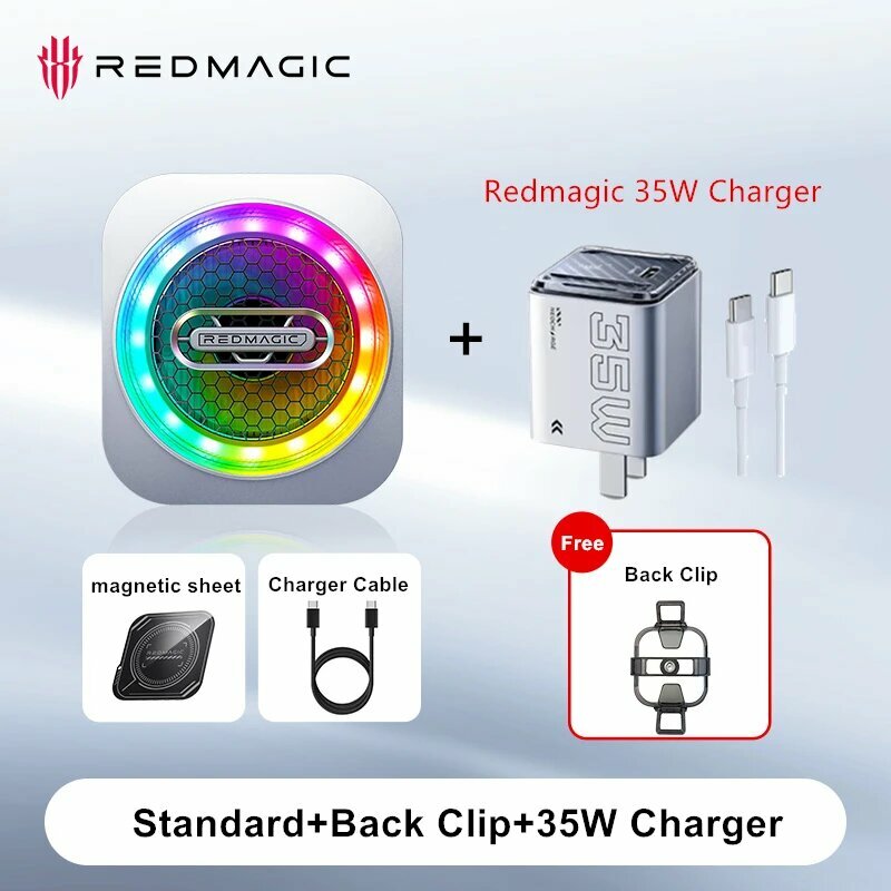 Redmagic Cooler 6 Pro Радиатор Магнитный вентилятор Кулер 30 Вт VC Жидкостное охлаждение RGB LED AI Контроль температуры для планшетного мобильного телефона