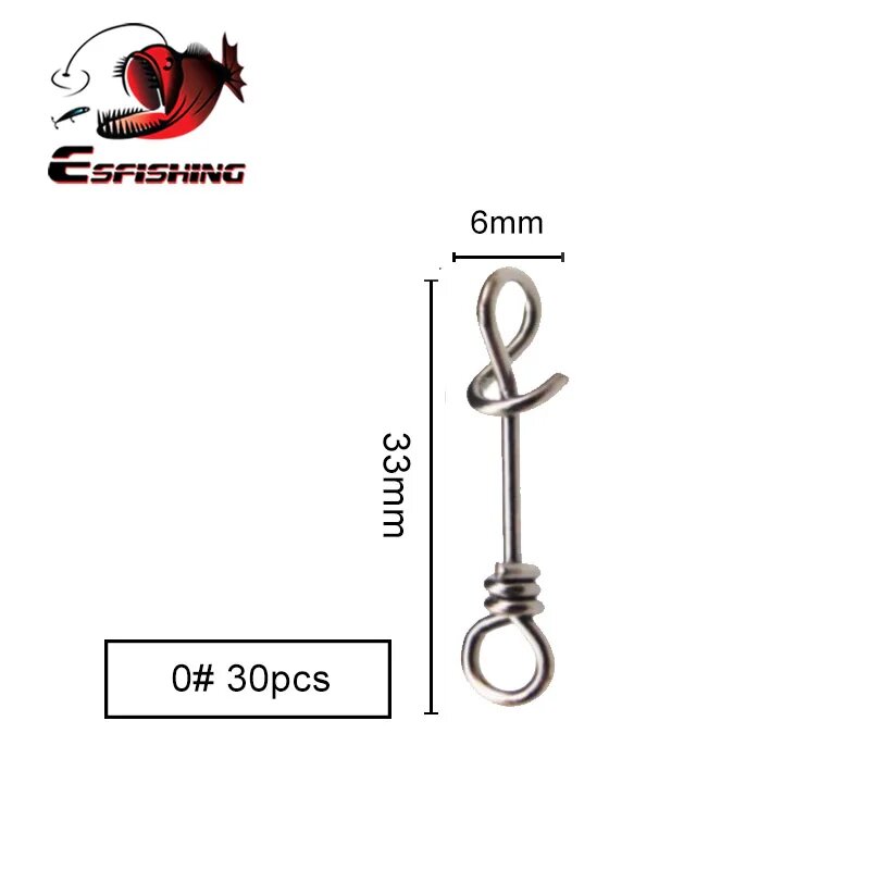 ESFISHING Быстрые замки для рыбалки, No 0, 33mm