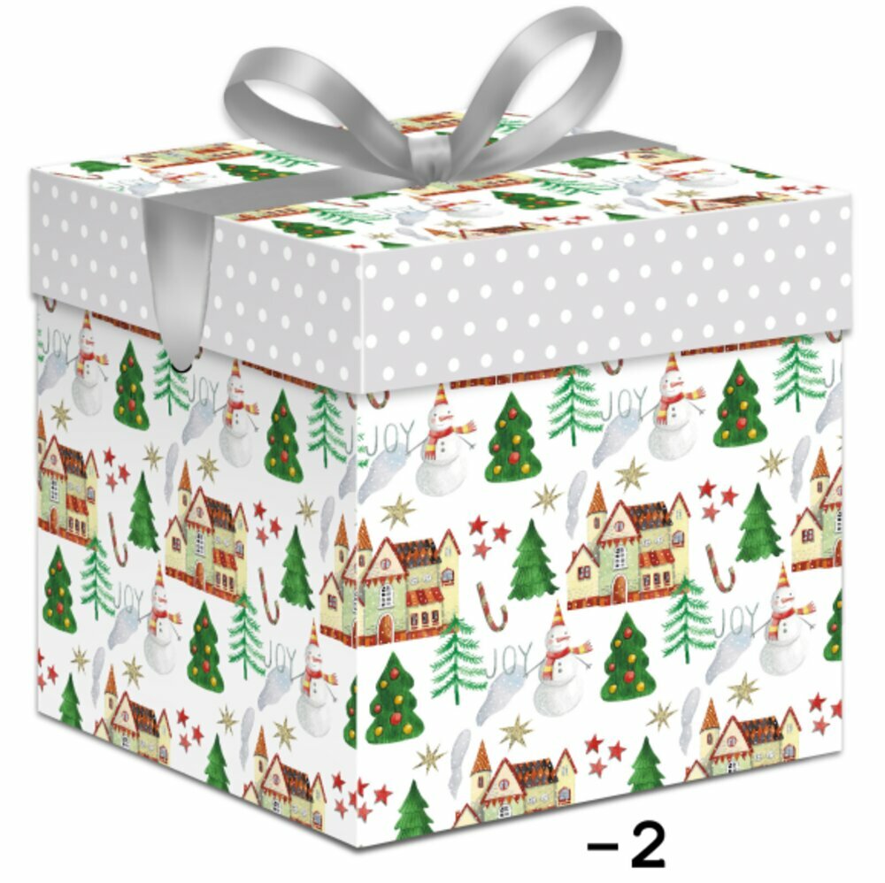 Коробка подарочная (бумага, плотность 350г/м2), 22х22х22 см KSM-816965