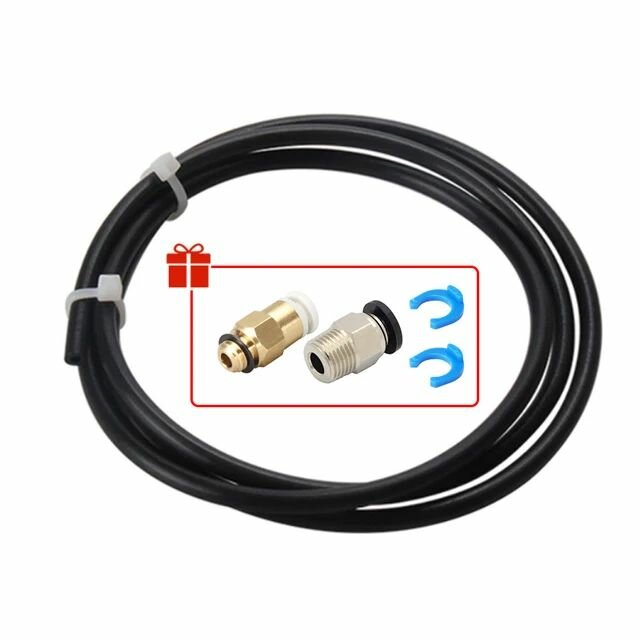 Птфэ трубка Teflonto Pipe PC4-01, и быстроразъемный фитинг Black