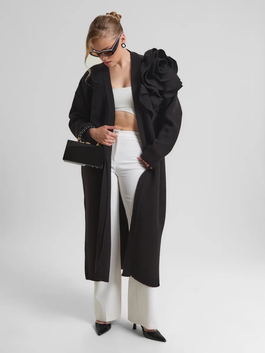 Кардиган LMP макси с розой