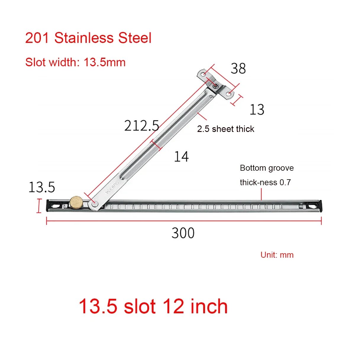 Детские защитные замки для раздвижных окон 201SS 13.5-12 1pcs