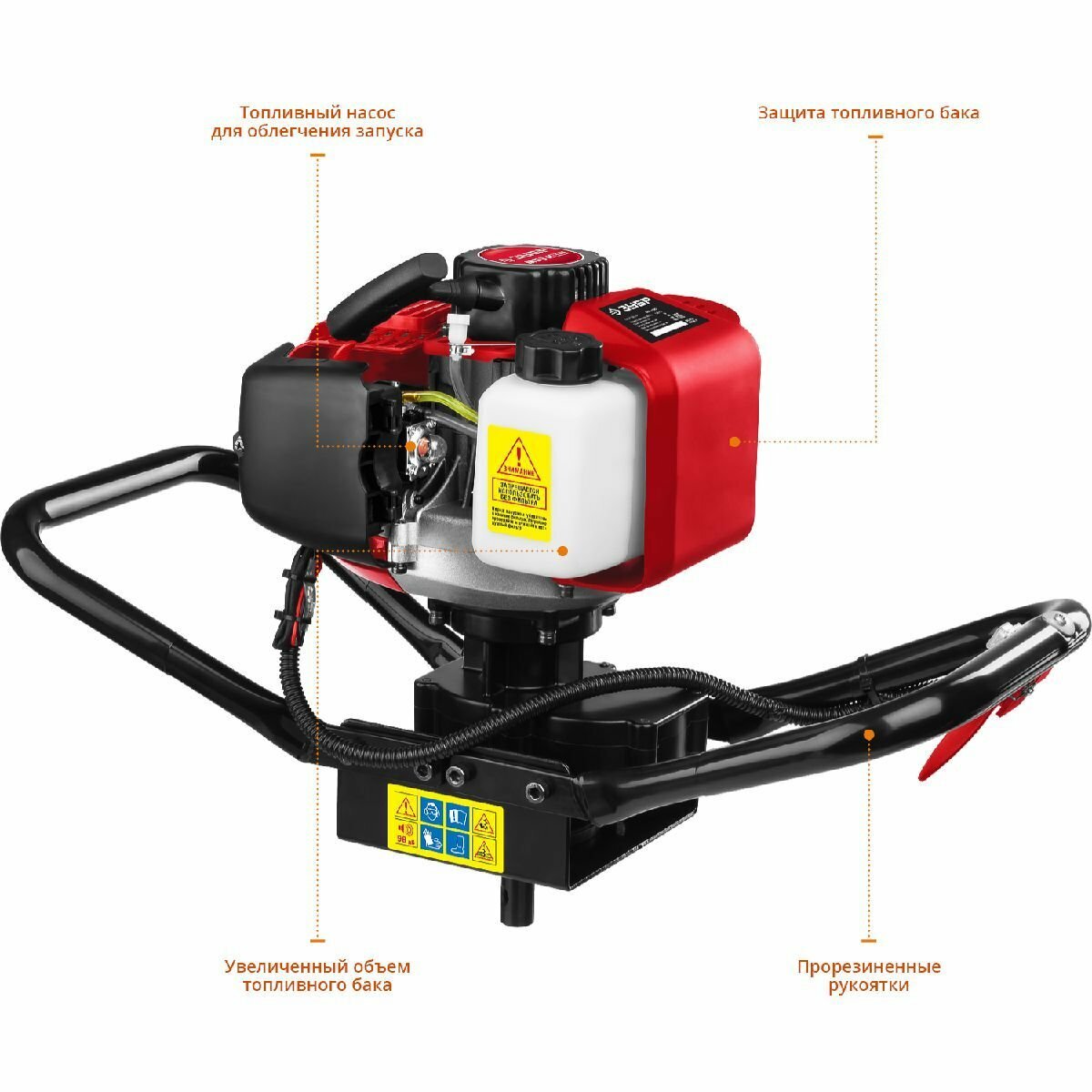 Бензобур ЗУБР 43 см3 150 мм 1.7 л. с.