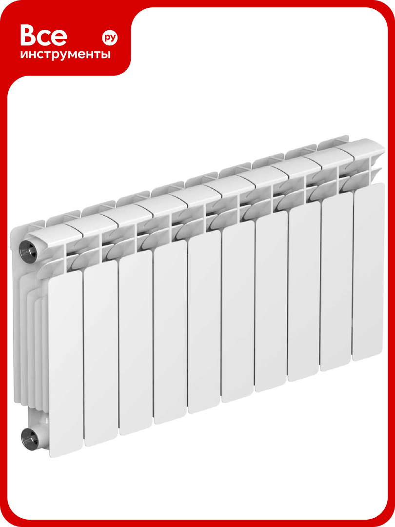 Биметаллический радиатор RIFAR BASE 350 10 секц. бок. R-BA-350-10 для радиатора межсекционная