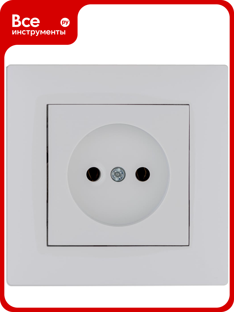 Розетка MAKEL без заземления СП KAREA RIZZ 16А IP20 бел.