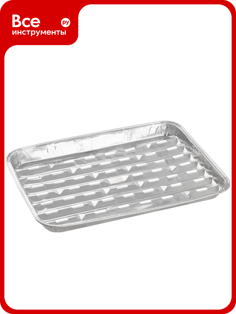 Форма для барбекю и гриля Mallony LAMINA, 34x23x2.6 см, из алюм фольги, прямоугольная, одноразовая 108082