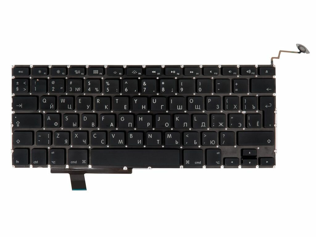 Клавиатура MacBook Pro 17 A1297 Early 2009 - Late 2011 прямой Enter RUS РСТ / ОЕМ