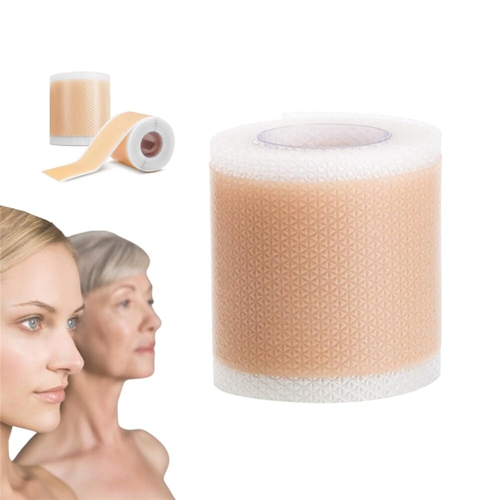 Многоразовые Силиконовые Пластыри 4см x 150см для Лица и Шеи – Ночной Уход от Морщин