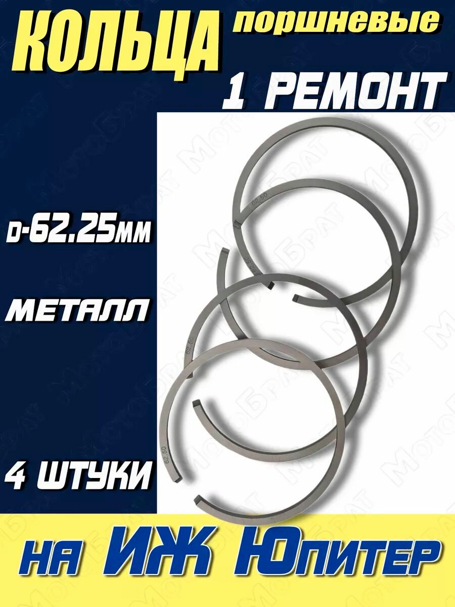 Поршневые кольца на Иж Юпитер 1 ремонт (d-62.25мм)