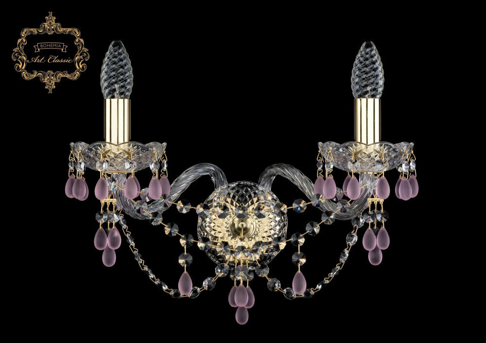 Бра, настенный светильник Art Classic 10.24 10.24.2.165. Gd. V7010, E14, IP20, Классический, Барокко