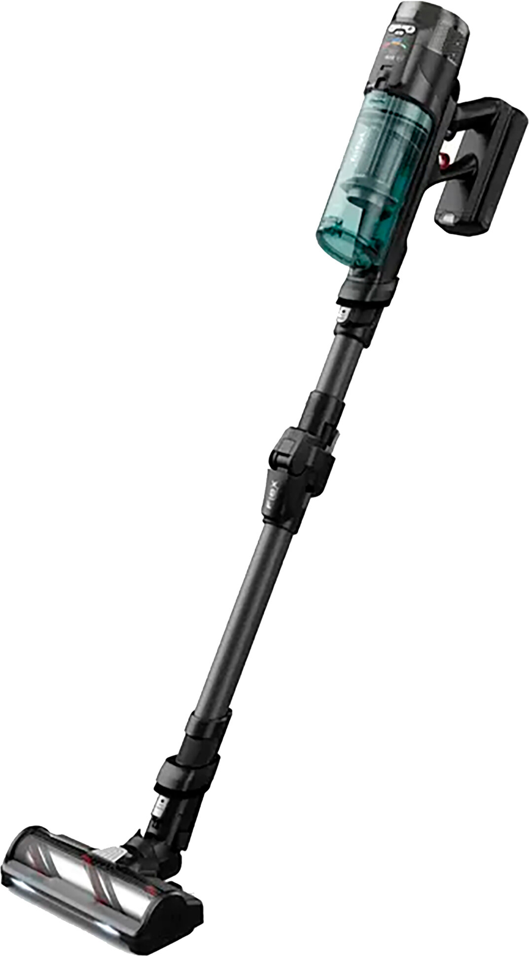 Беспроводной пылесос Tefal X-Force Flex TY9L42WO 380Вт серый/зеленый, с LED подсветкой, 3 насадки