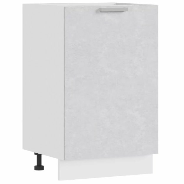 Кухонный напольный модуль, шкаф-тумба для кухни 50см шкаф нижний - Бетон снежный (Без столешницы)