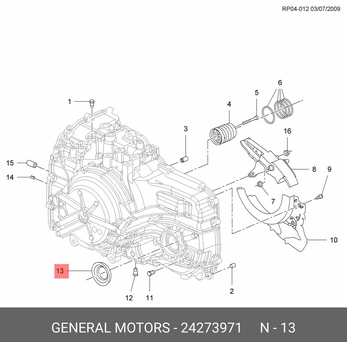 Сальник [Org](Gm/Opel/Chevrolet 24273971)