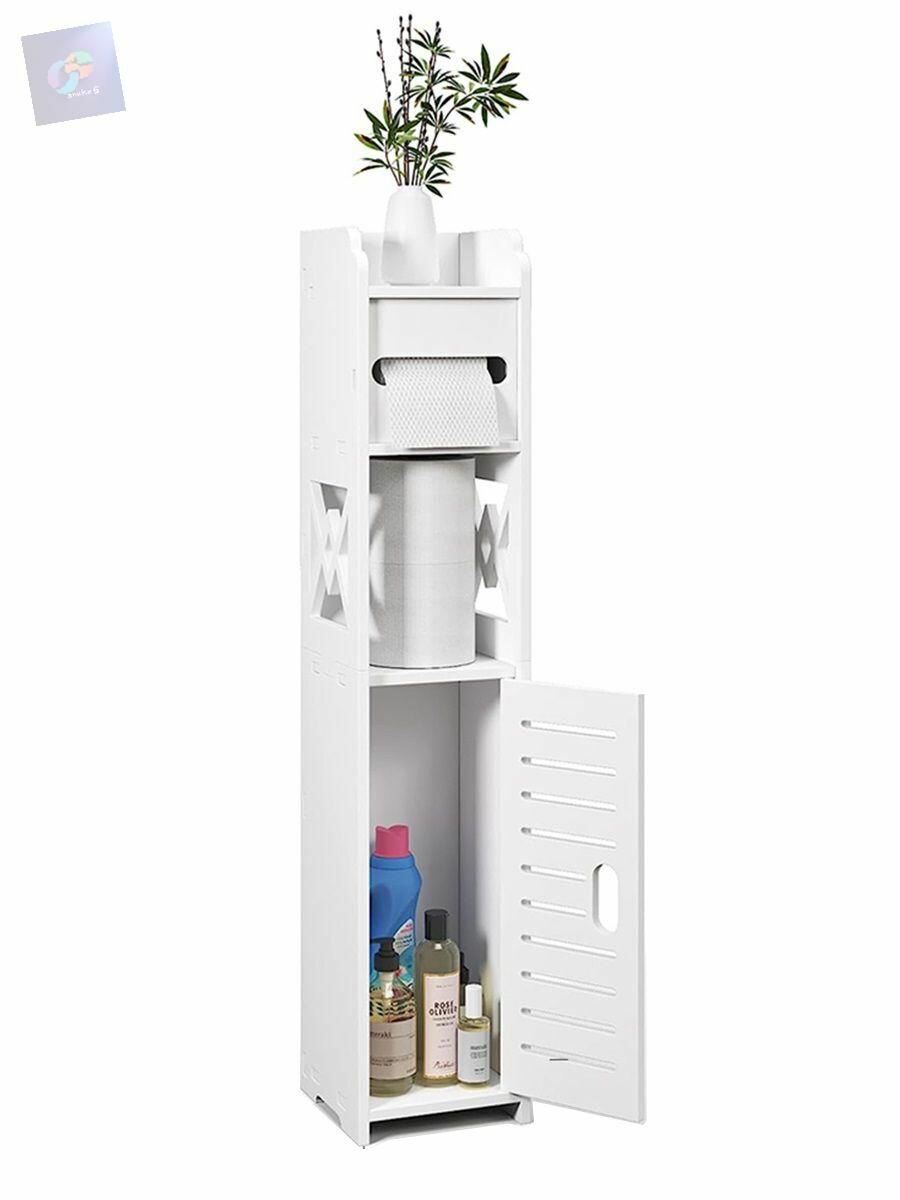 Стеллаж для хранения в ванной, Напольный шкафчик рядом с туалетом, Шкаф для хранения