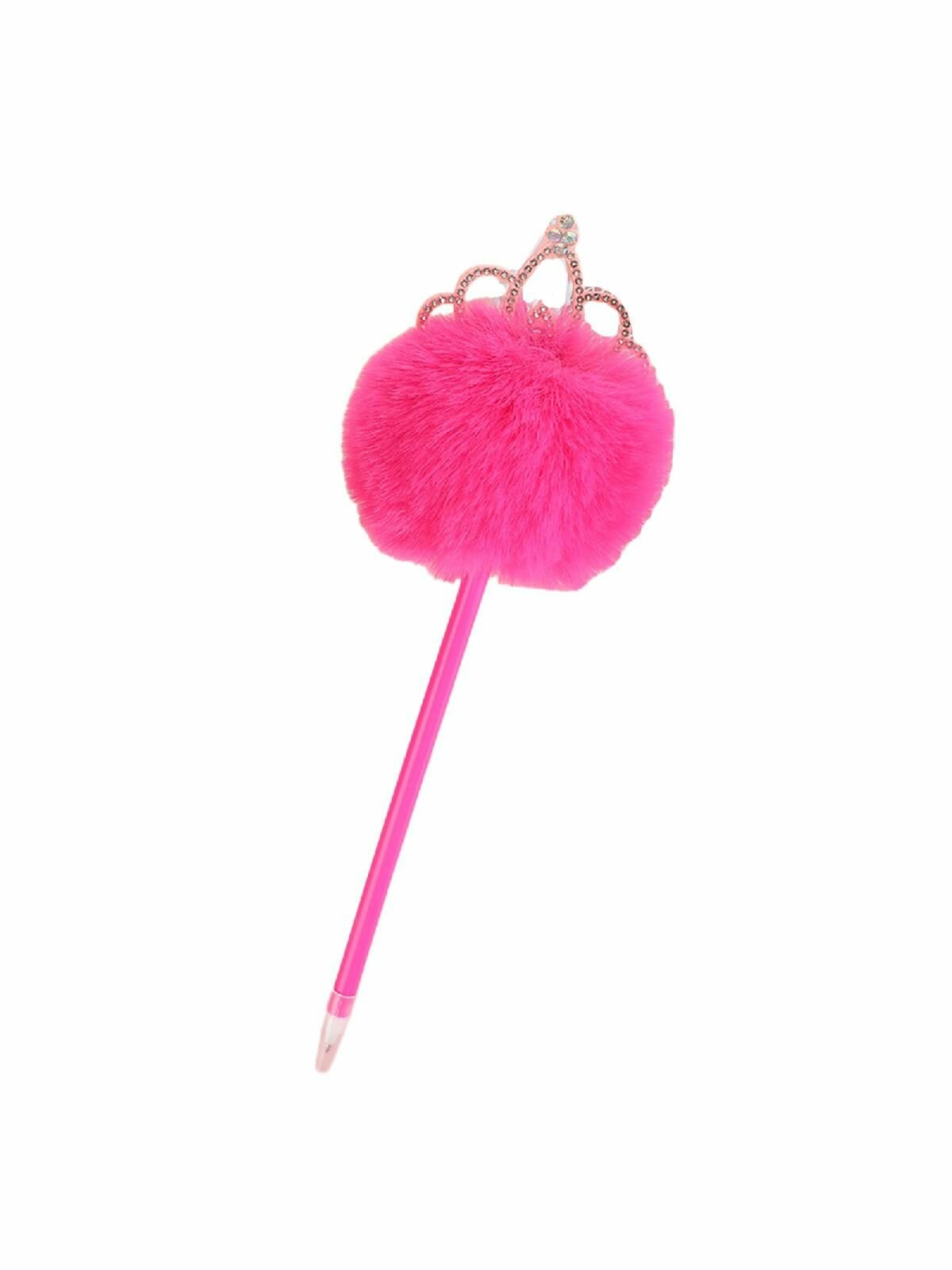 Канцелярские товары, Шариковая ручка с пушистым помпоном 0,7 мм, забавная для студенток
