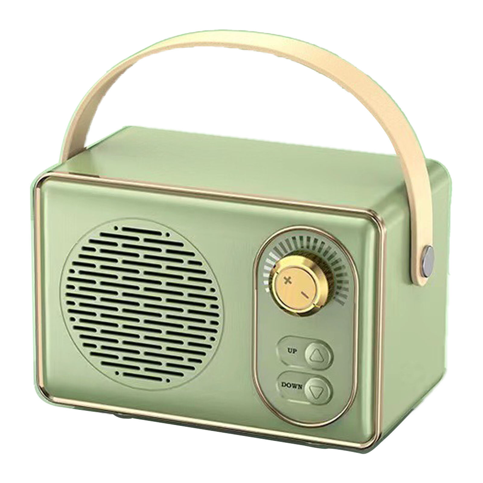 Ретро-зеленый портативный беспроводной динамик, чистый звук, ретро-дизайн для дома, путешествий, наружного использования
