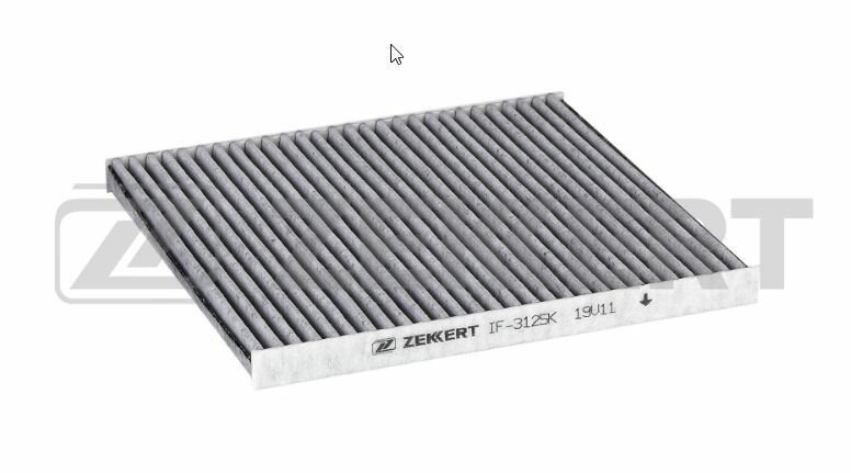 Фильтр салонный, угольный. Zekkert. Kia Rio II III Cerato II III Hyundai Solaris IV Tucson I III.