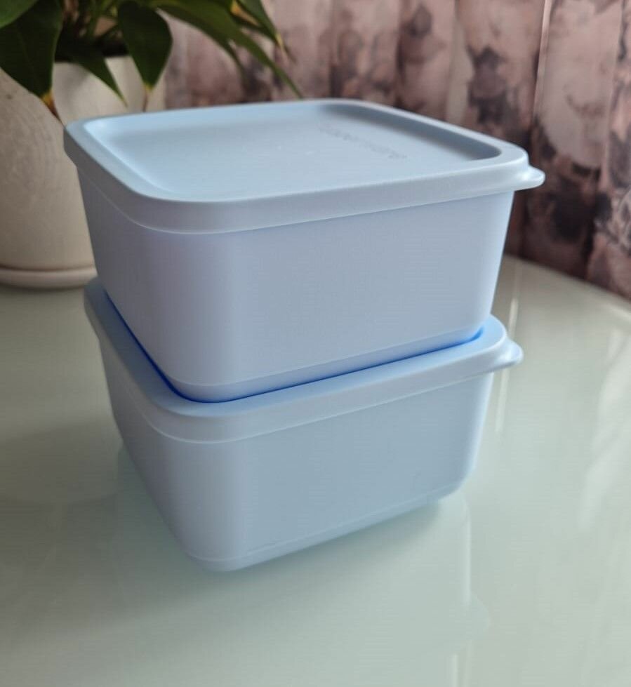 Контейнер для хранения "Кубикс" голубой (650 мл) 2 шт. Tupperware