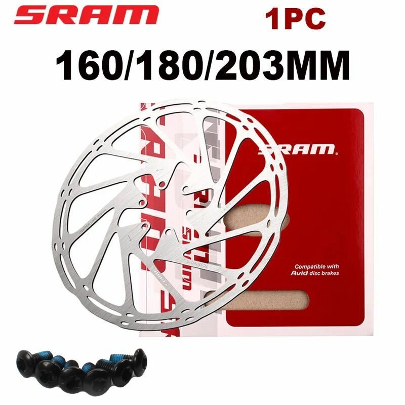 Масляный тормозной диск для горного велосипеда SRAM, 160 мм/180 мм/203 мм, тормозной диск с шестью гвоздями
