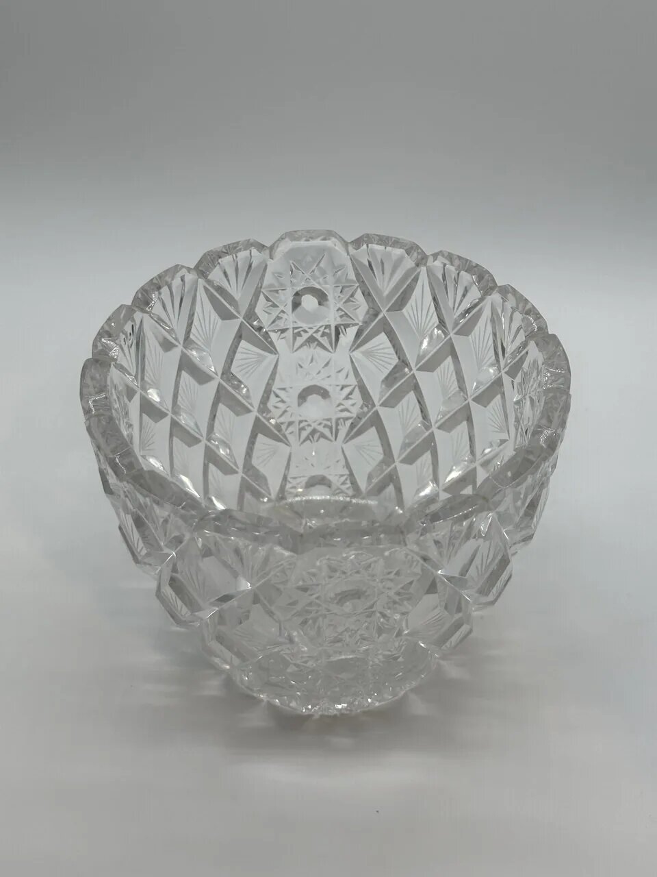 Хрустальная Салатница ссср 1970 годы винтаж великолепная