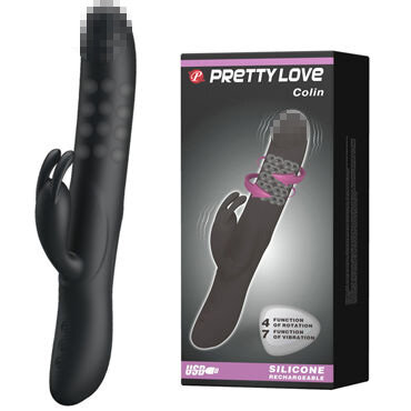 Baile Pretty Love Colin, черный Вибратор с вращающимися бусинами