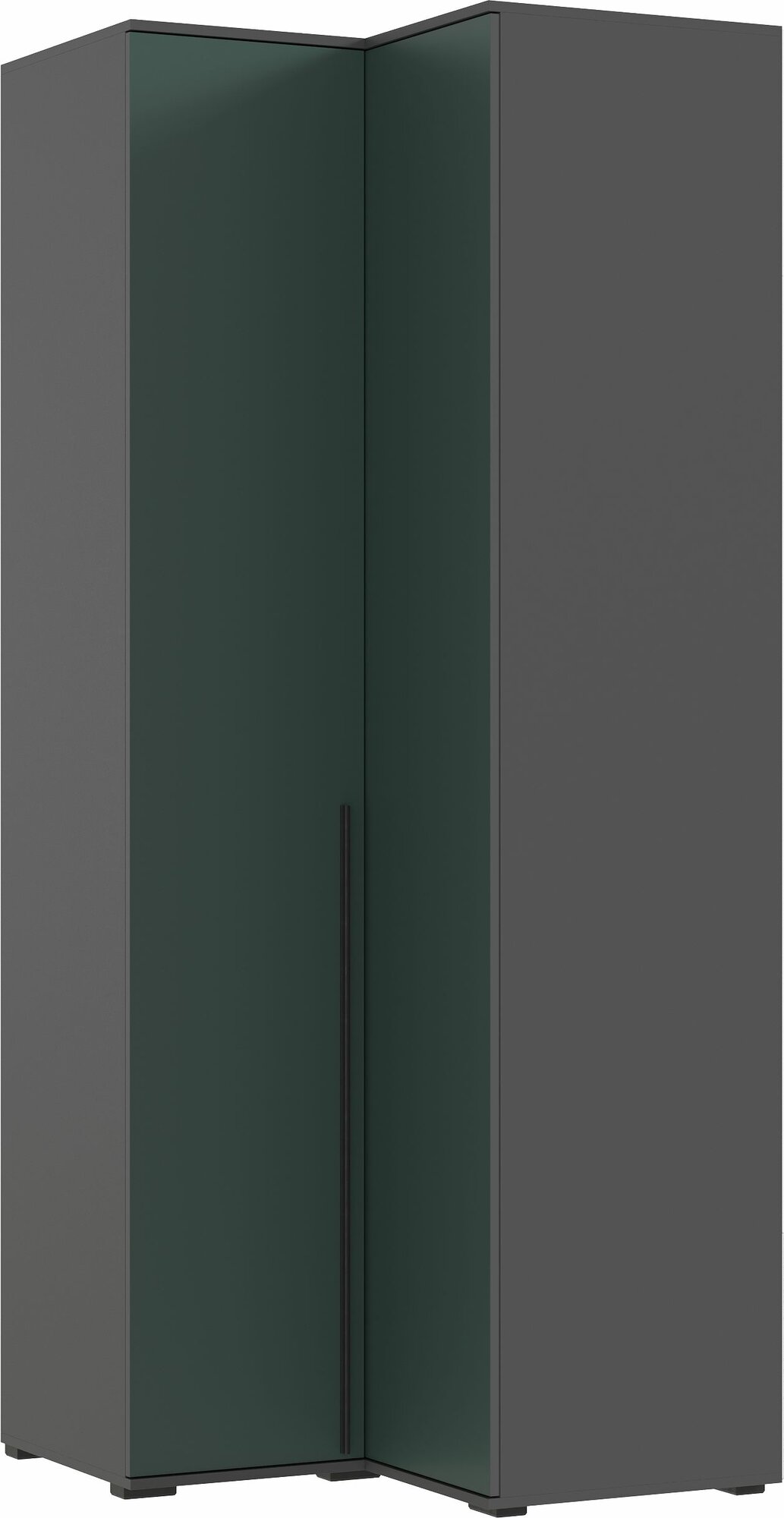 Шкаф Норд угловой 906х2236х906 (Изумрудный/Графит) МИФ