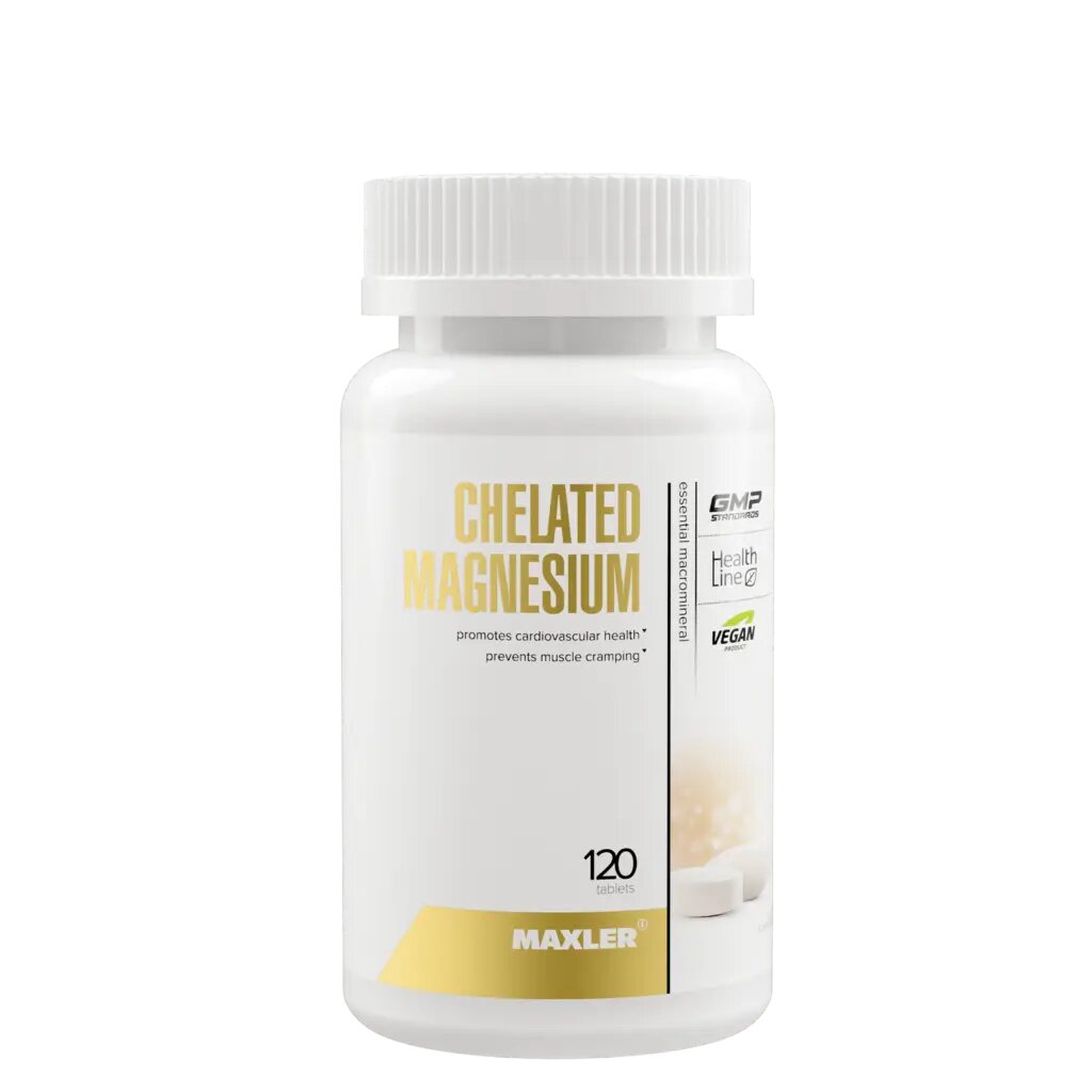 Макслер Хелатный Магний / Maxler Chelated Magnesium таблетки по 1000 мг 120 шт