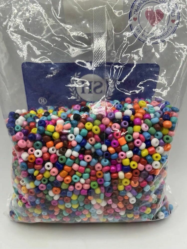 Бисер мелкий разноцветный size: 6/0 , 450 гр.