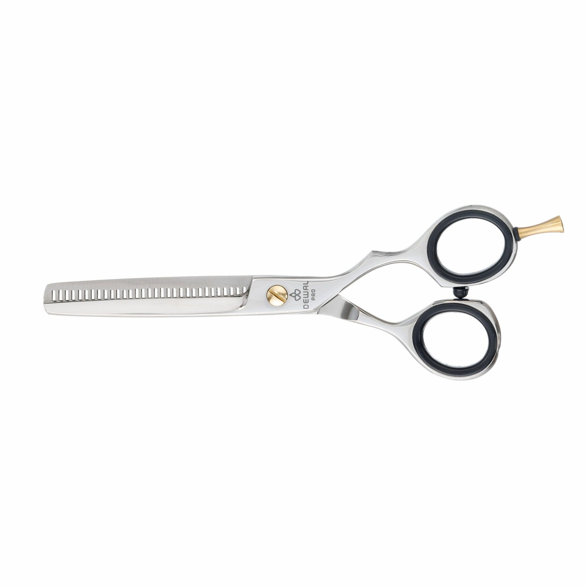 Ножницы парикмахерские профессиональные DEWAL Pro серия BASIC STEP, филировочные 5,5", эргономичные, съемный упор, серебристые
