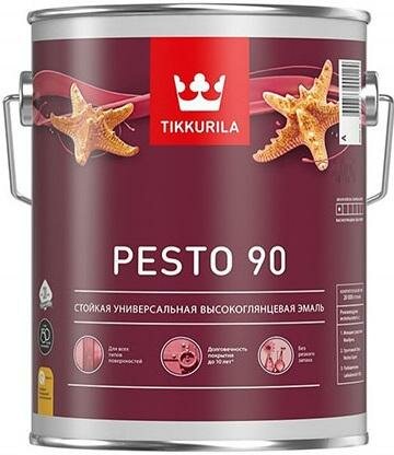 Эмаль Универсальная Tikkurila Euro Miralkyd Pesto 90 2.7л Белая, Глянцевая, Алкидная / Тиккурила Евро Миралкид Песто 90.