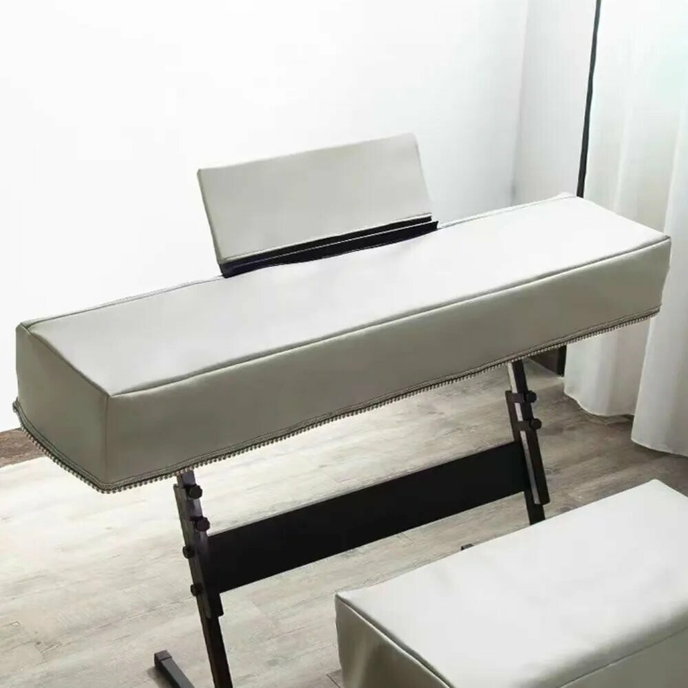 Чехол-накидка для цифрового пианино 88 клавиш фортепиано с выреза под Пюпитр, слоновая кость