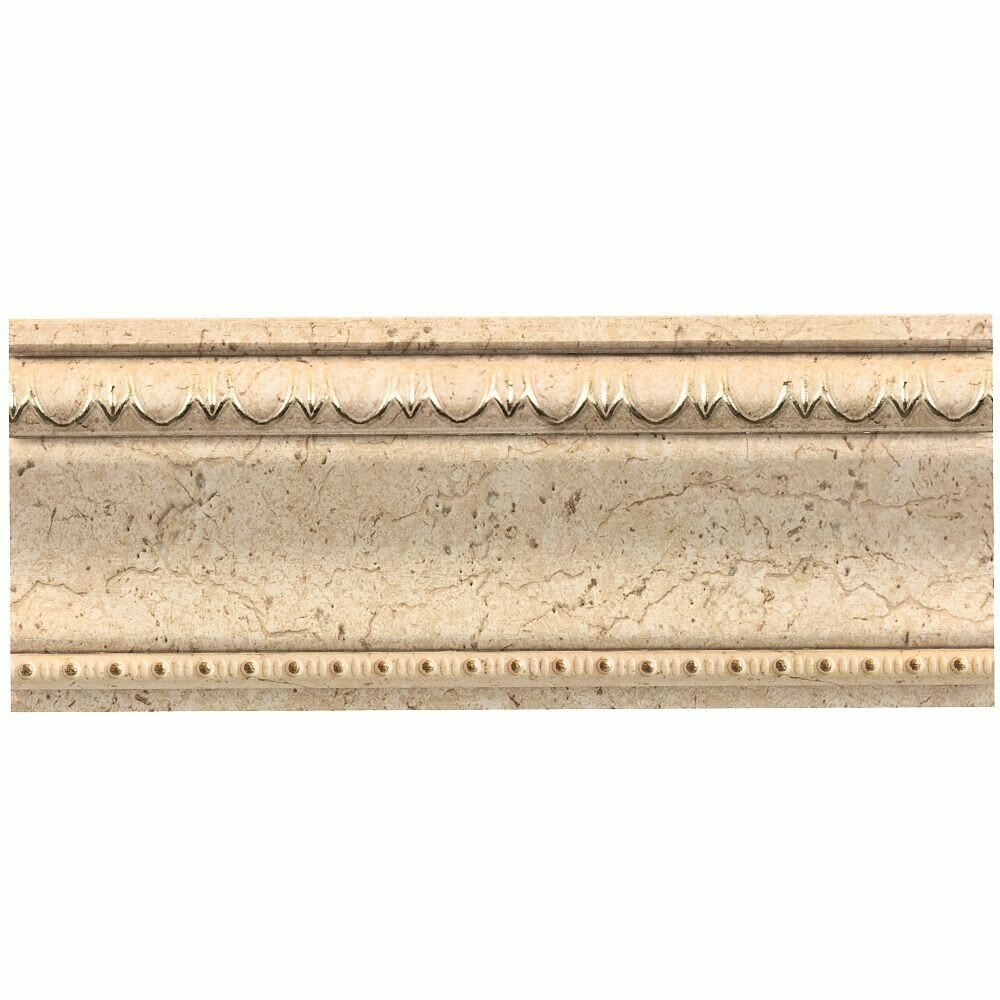 Карниз, Интерьерный багет, набор 2 шт. 60х42х1100мм Мрамор Cosca A60(2)/GR4-1