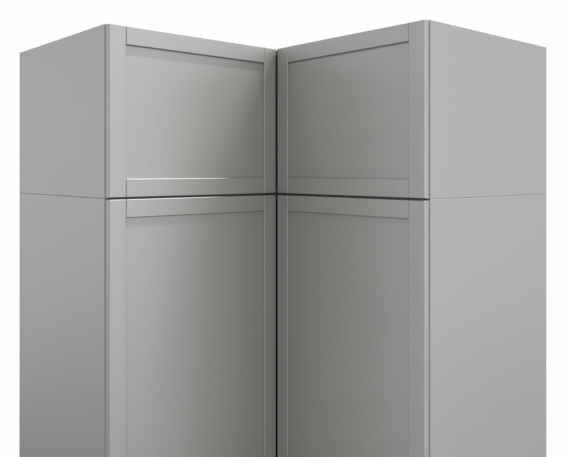 Антресоль Владимирская мебельная фабрика "Скандинавия", серый, с доводчиками