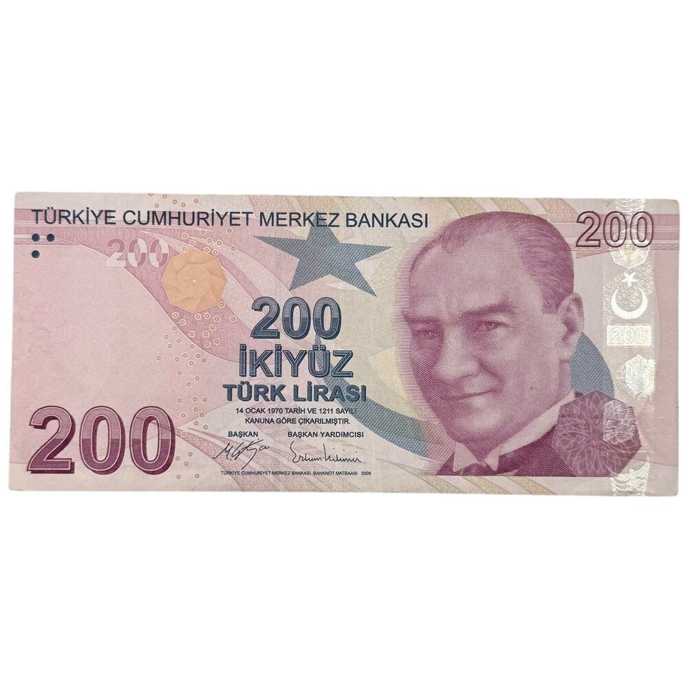 Турция 200 лир 2009 г. (2017 г.) (Подпись Murat Cetinkaya & Erkan Kilimci) (Серия C)