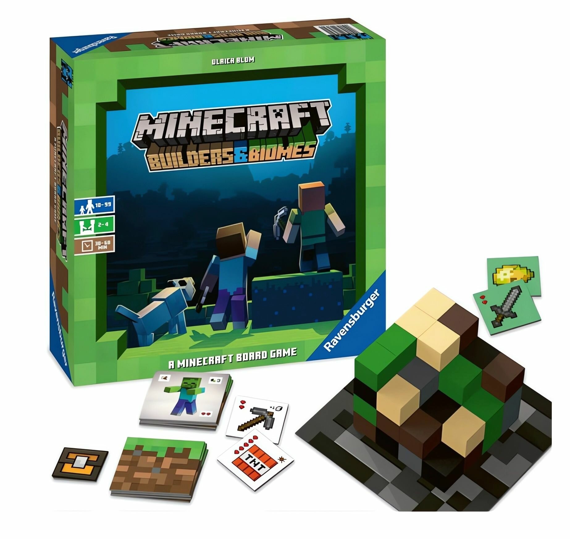 Настольная игра от RAVENSBURGER "Minecraft. Builders & Biomes"/Майнкрафт (с правилами на русском языке)