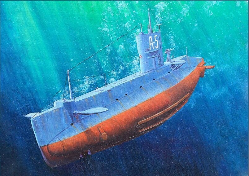 Сборная бумажная модель Подводная лодка типа "АГ" А-2 и А-5 - АКМ №3 (Журнал)