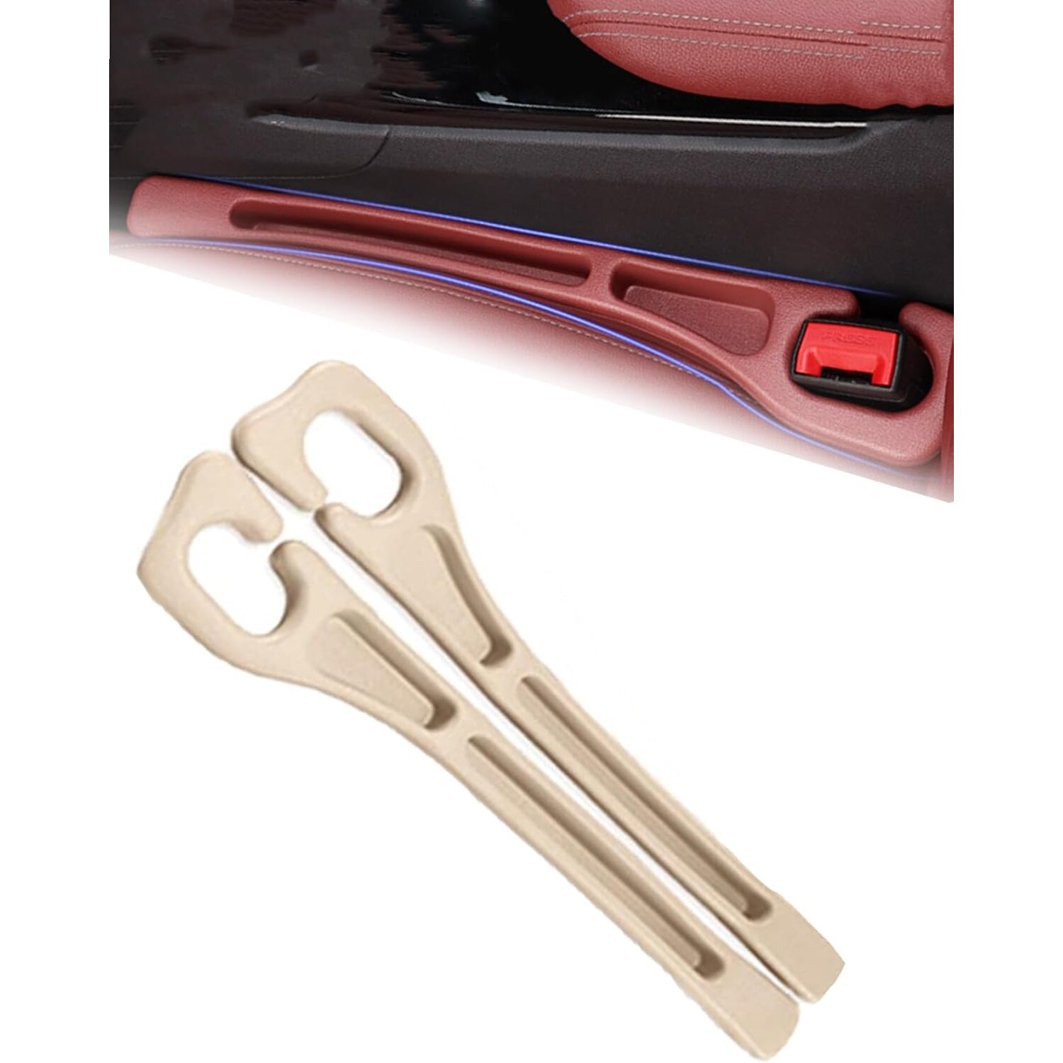 GAP Coozyland Seat - 2pcs Двойной слот -пролочный пробел, организатор Gap Car Seatland, наполнители с зазором на автомобильном сиденье Joyeloo с отверстиями для ремней безопасности