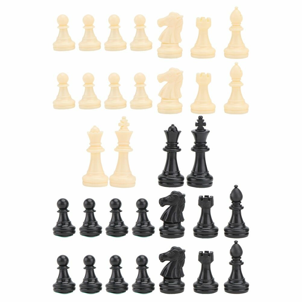 Полный набор шахматных фигур Staunton для замены, универсальные пластиковые шахматы для турнира и дома, лёгкие и прочные, набор 32 фигуры